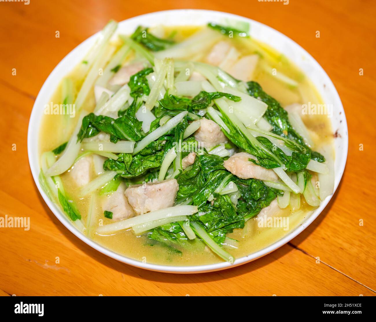 A delicious Chinese dish, braised cabbage with taro Stock Photo - Alamy
