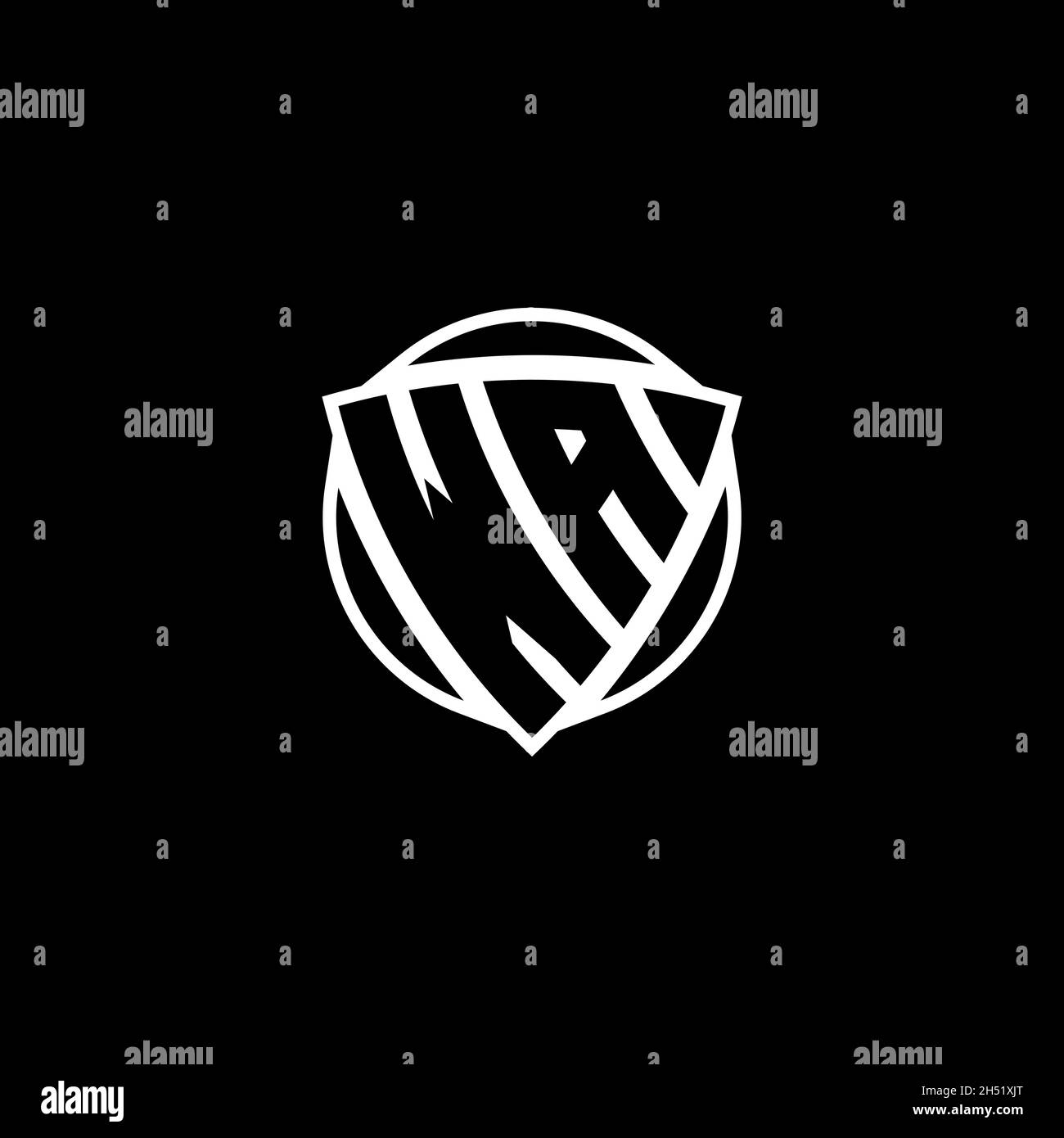Alphabet letter wa logo Black and White Stock Photos & Images - Alamy