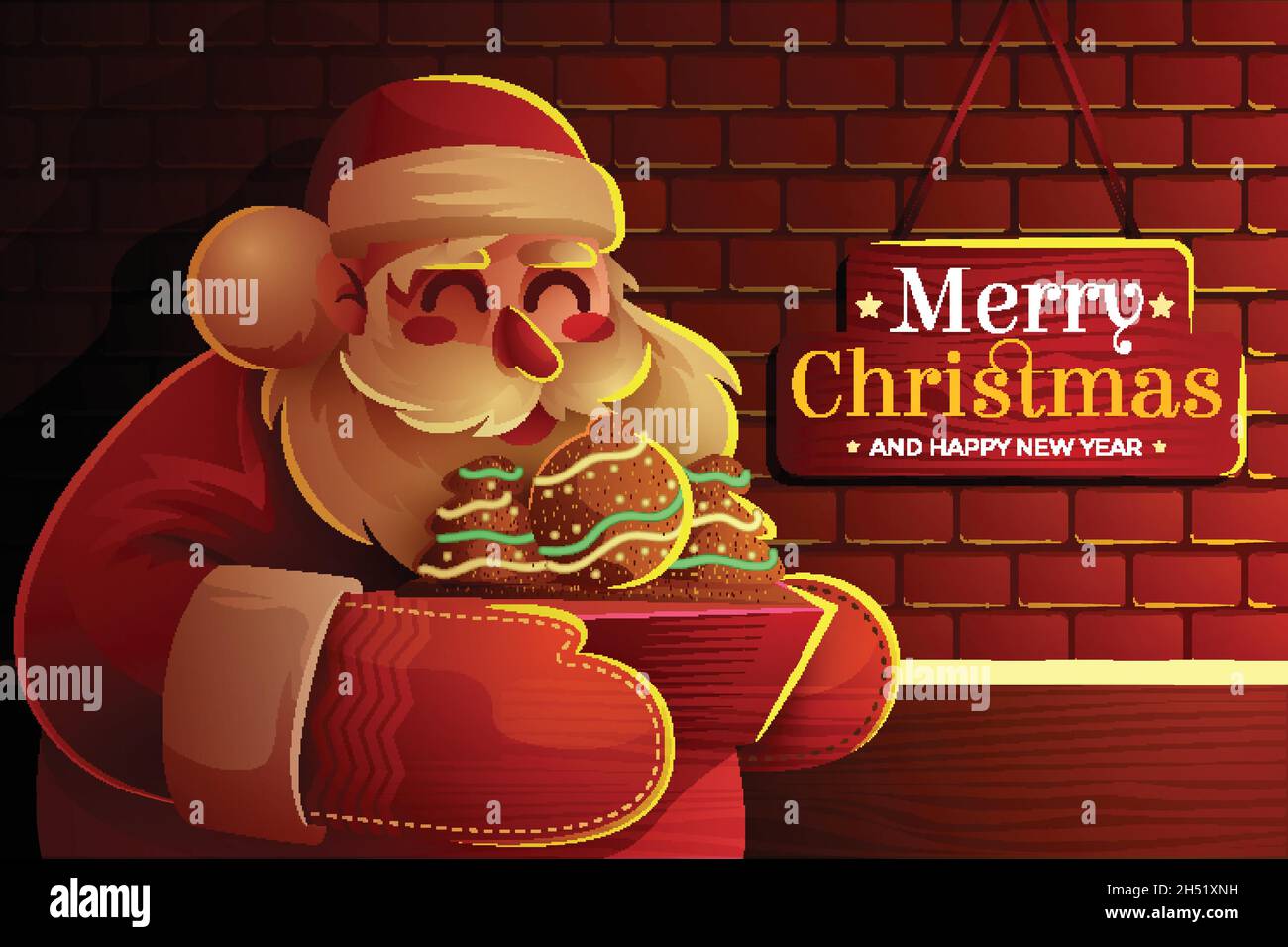 realistic christmas background vector design illustration Stock Vector ...