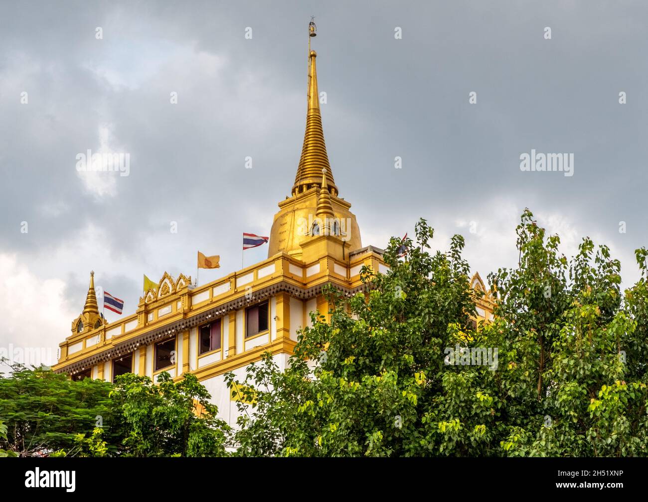 The Golden Mount Temple also known as Wat Saket in Bangkok Stock Photo ...