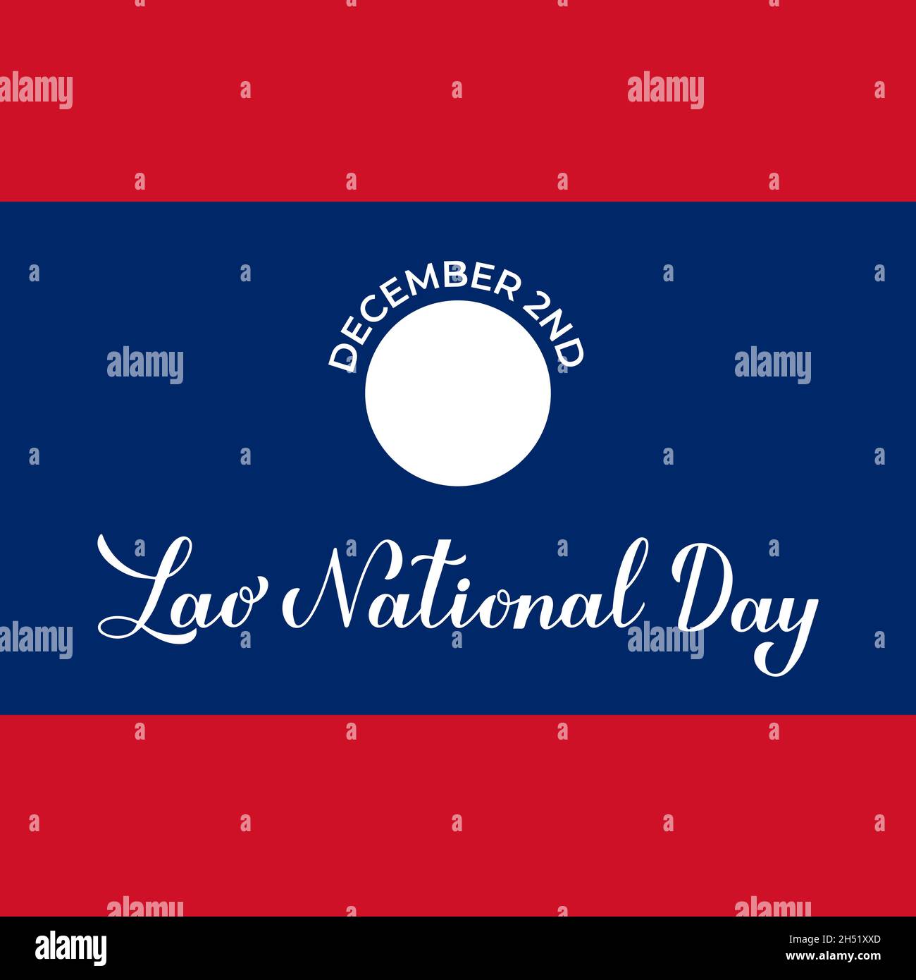 Laos National Day Laos Happy National Day Greeting Card, Banner,...