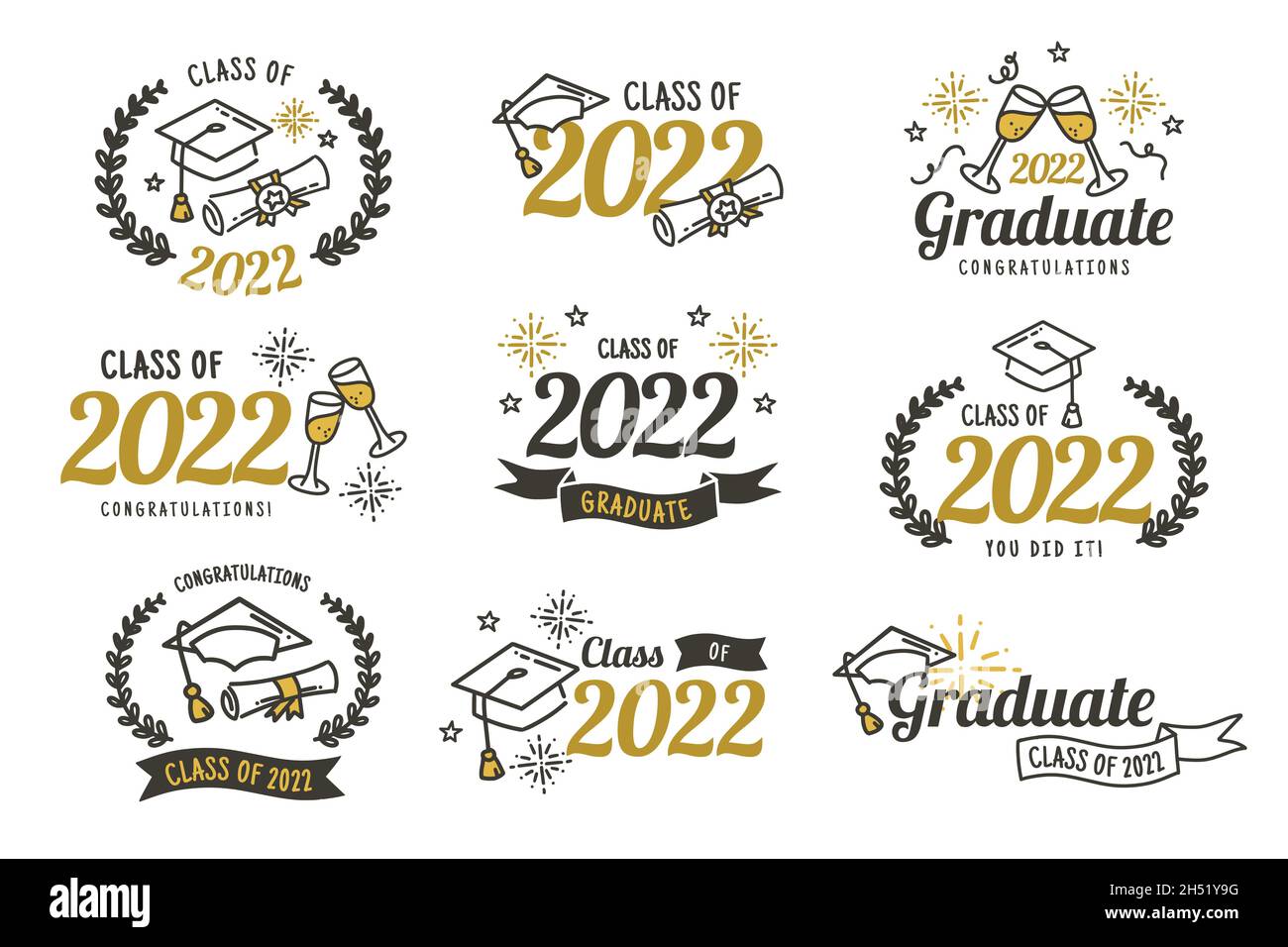 Class of 2022 vector vectors hi-res stock photography and images - Alamy