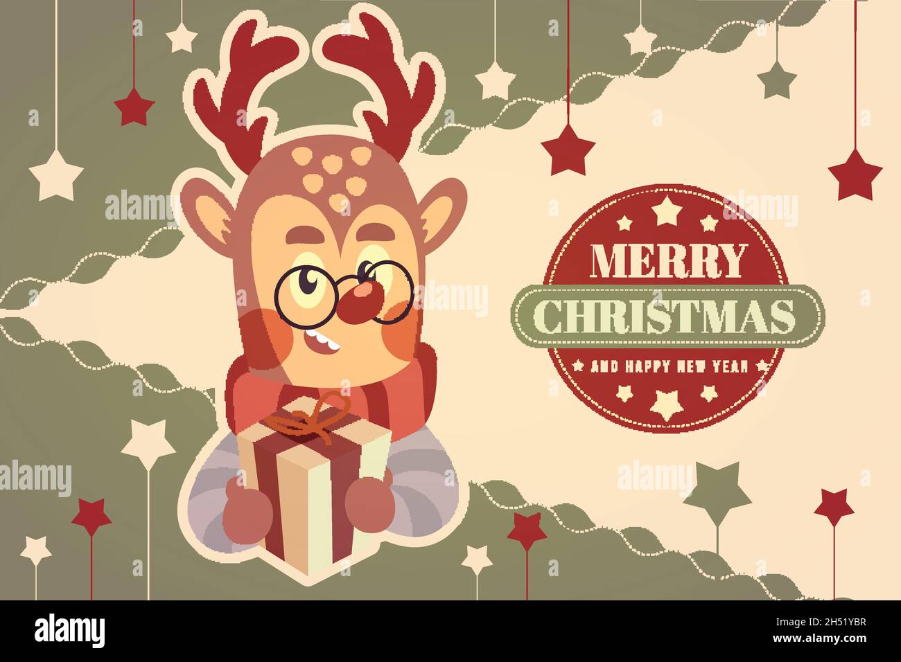 vintage christmas background vector design illustration Stock Vector ...