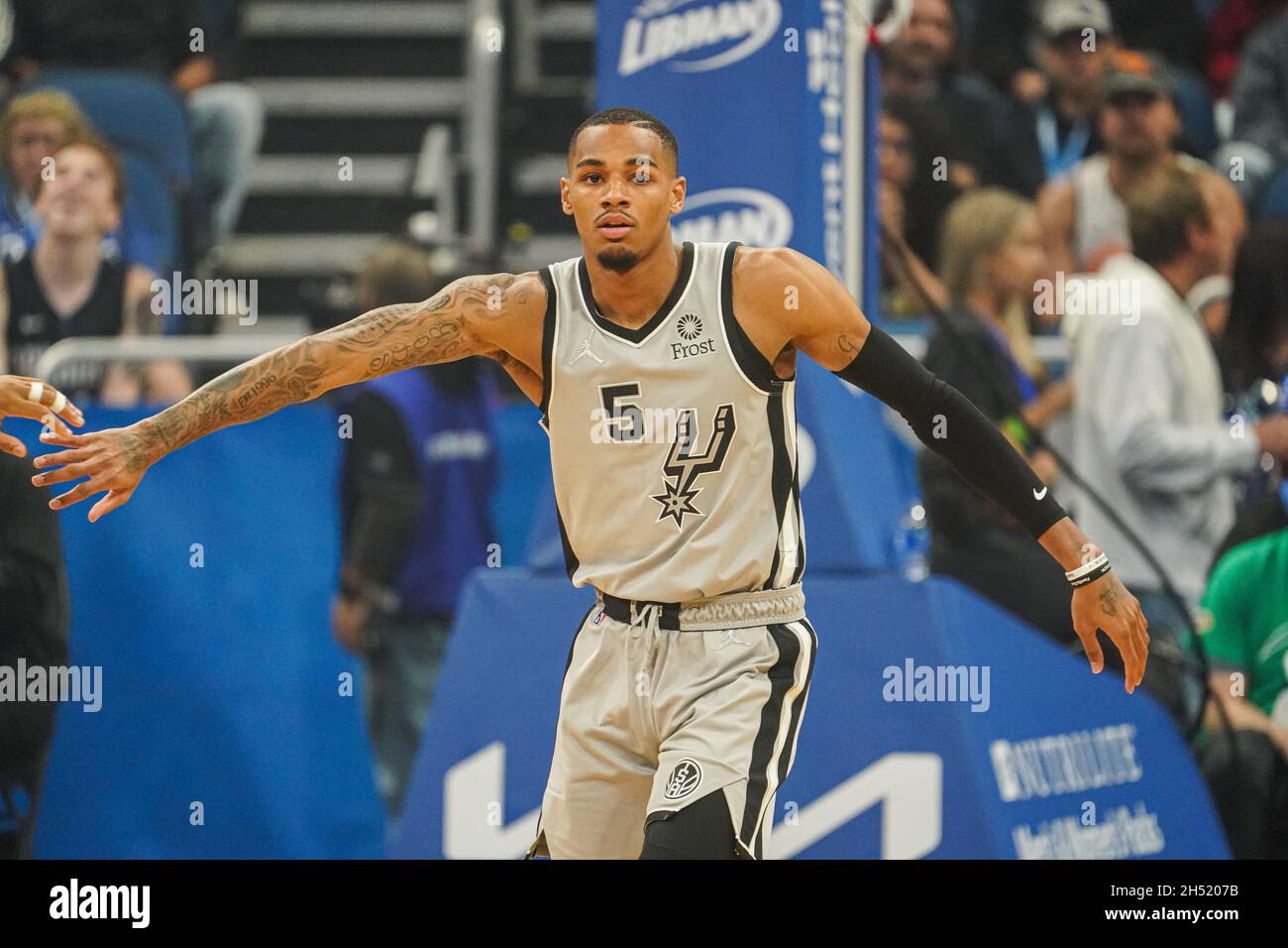 Orlando, Florida, USA, November 5, 2021, San Antonio Spurs Guard ...