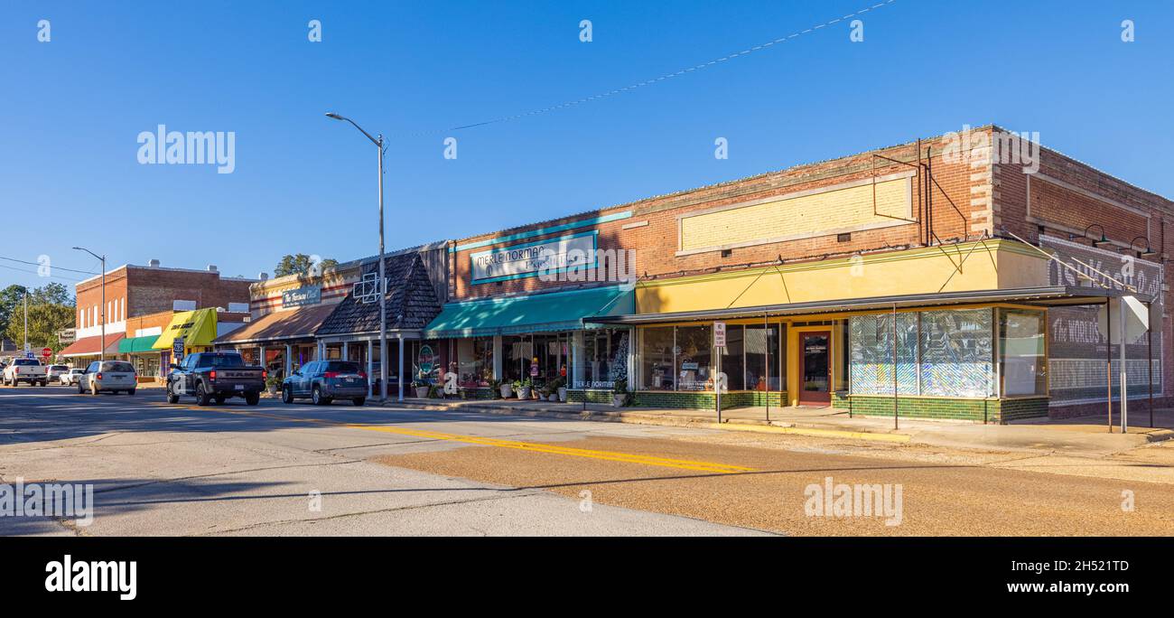 Piggott, Arkansas, USA - October 18, 2021: The old business district ...