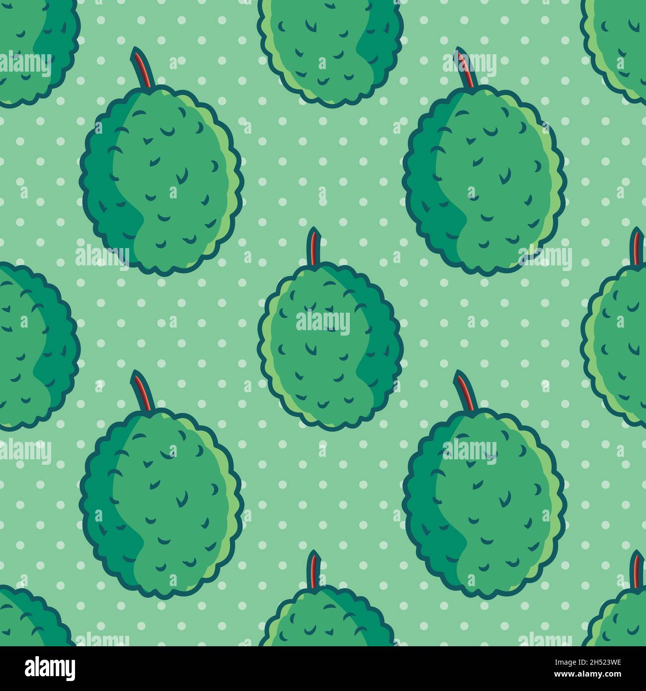 durian fruit seamless pattern vector illustration Stock Vector Image ...