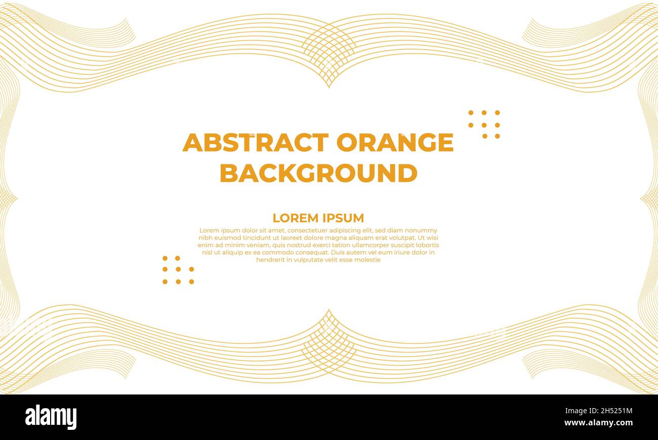 abstract orange geometric line background design template Stock Photo ...