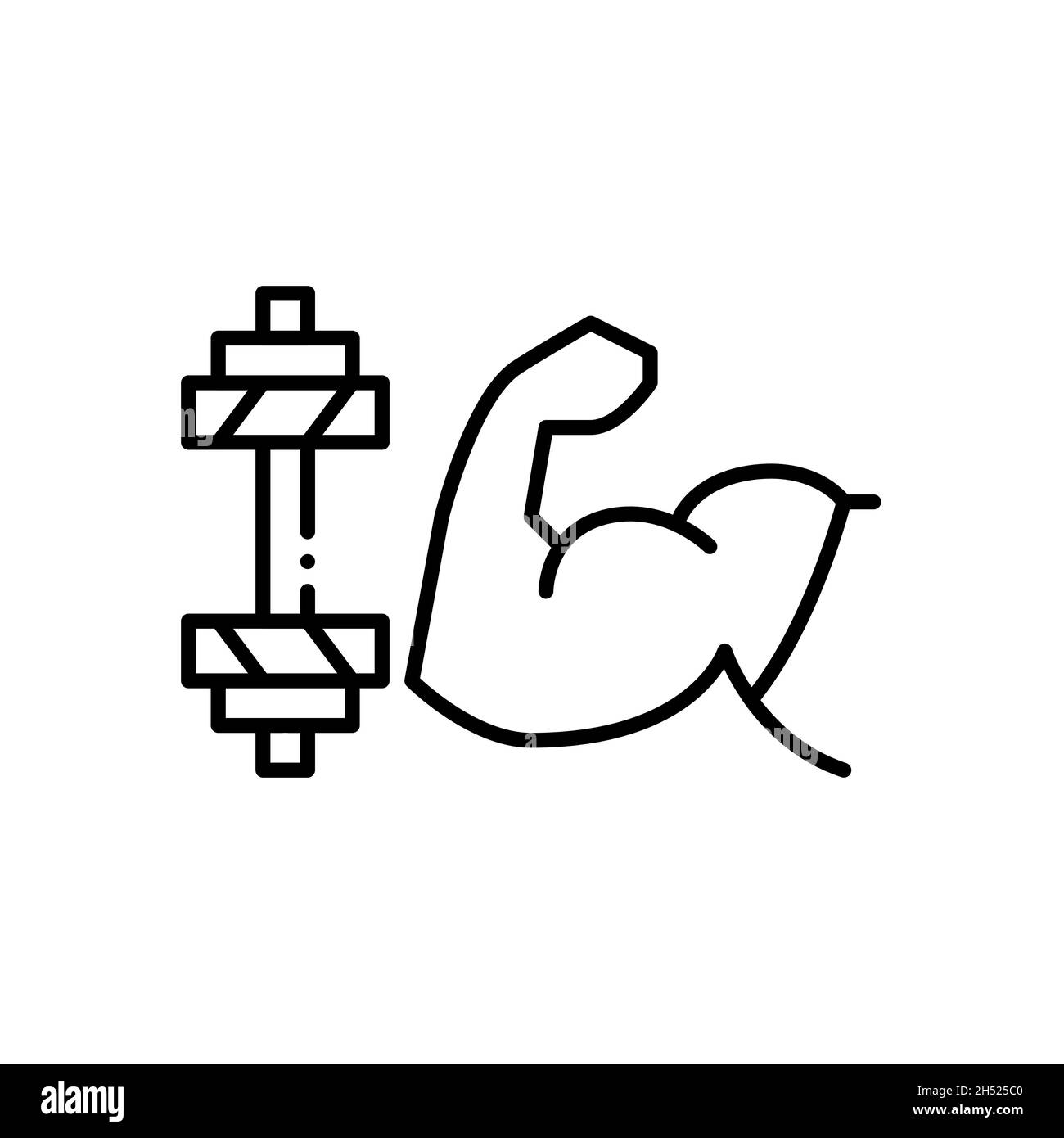 Gym muscle growth weight training. Dumbbell and strong athlete with big ...