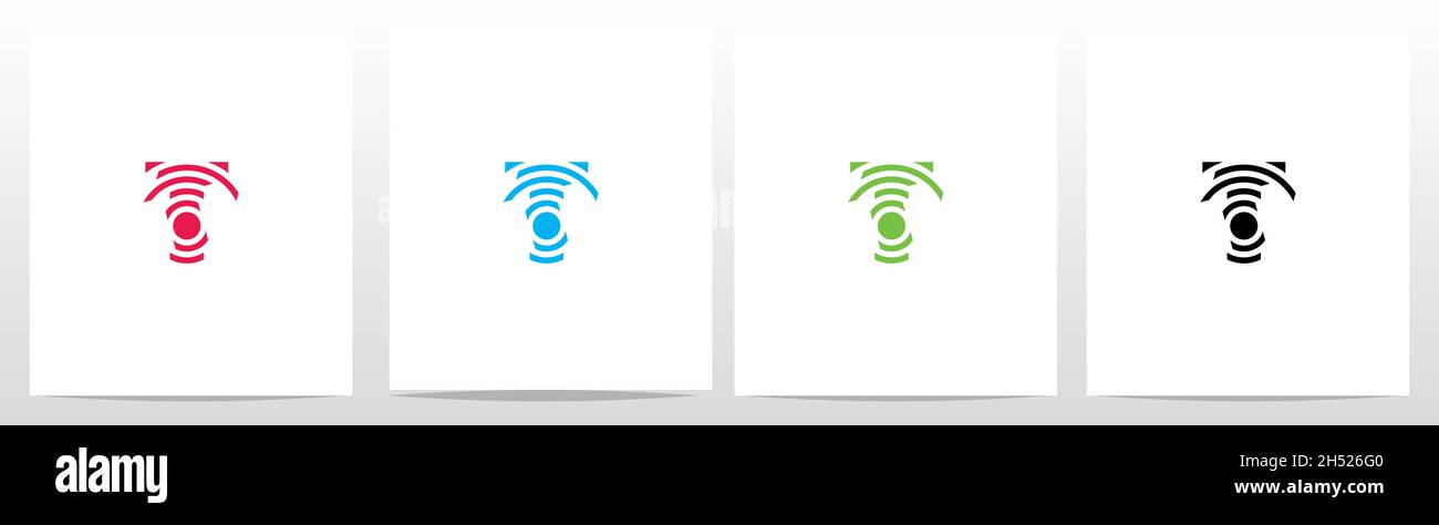 Circular Lines On Letter Logo Design T Stock Vector Image & Art - Alamy