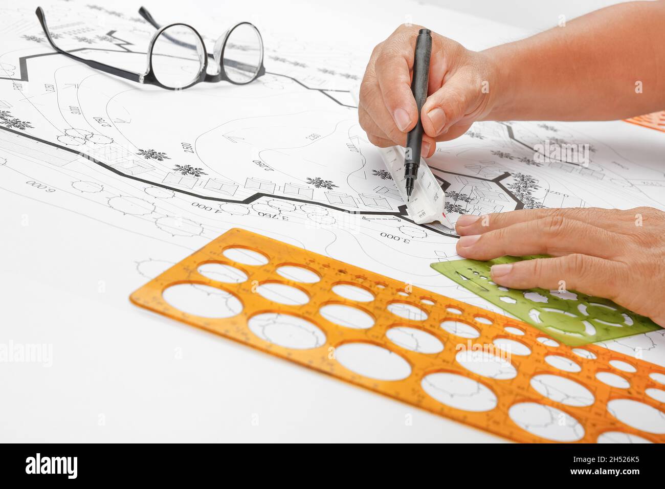 Landscape architecture design garden plan for housing development Stock ...