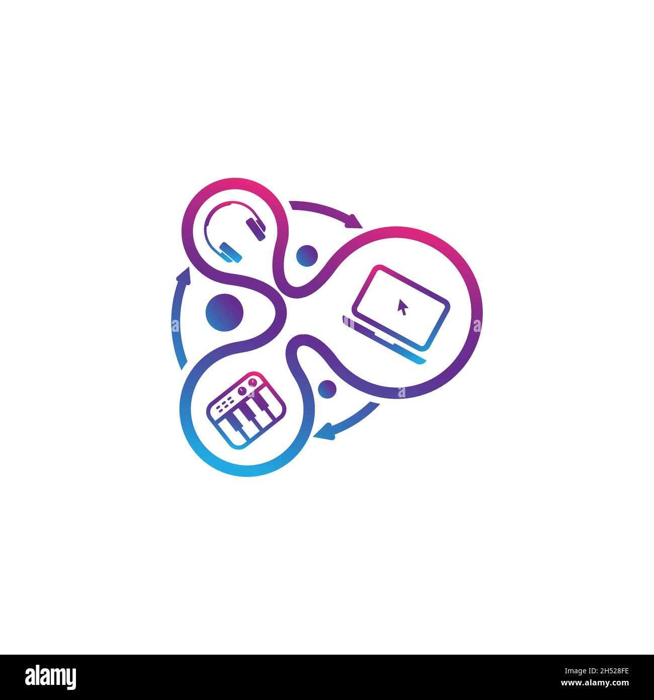 vector, illustrations. cool music logo set. music industry Stock Vector ...