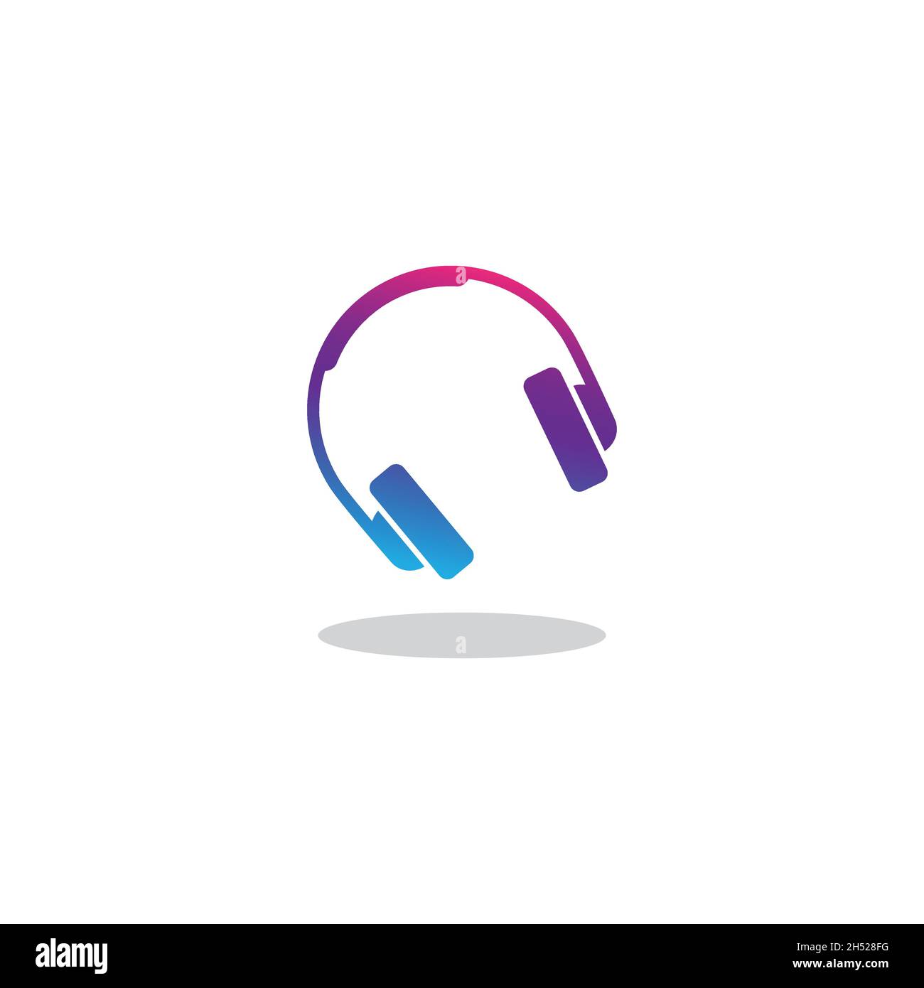 vector, illustrations. headset logo with modern shape and color. music ...
