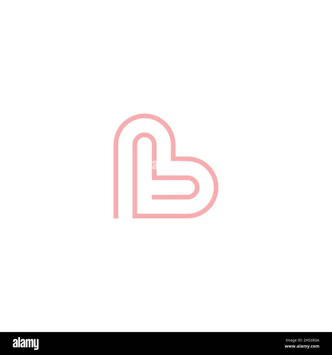 vector, illustrations. original logo idea from letter L with love shape ...