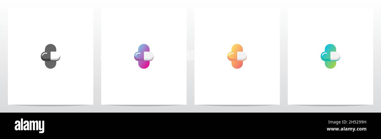 Capsule On Letter Logo Design I Stock Vector Image & Art - Alamy