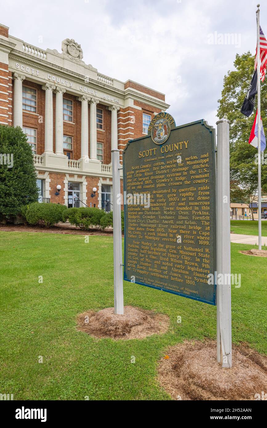 Benton, Missouri, USA - October 1, 2021: The historic Scott County ...