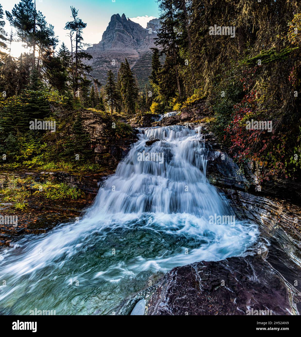 Cascades On Virginia Creek Below Virginia Falls, Glacier National Park ...