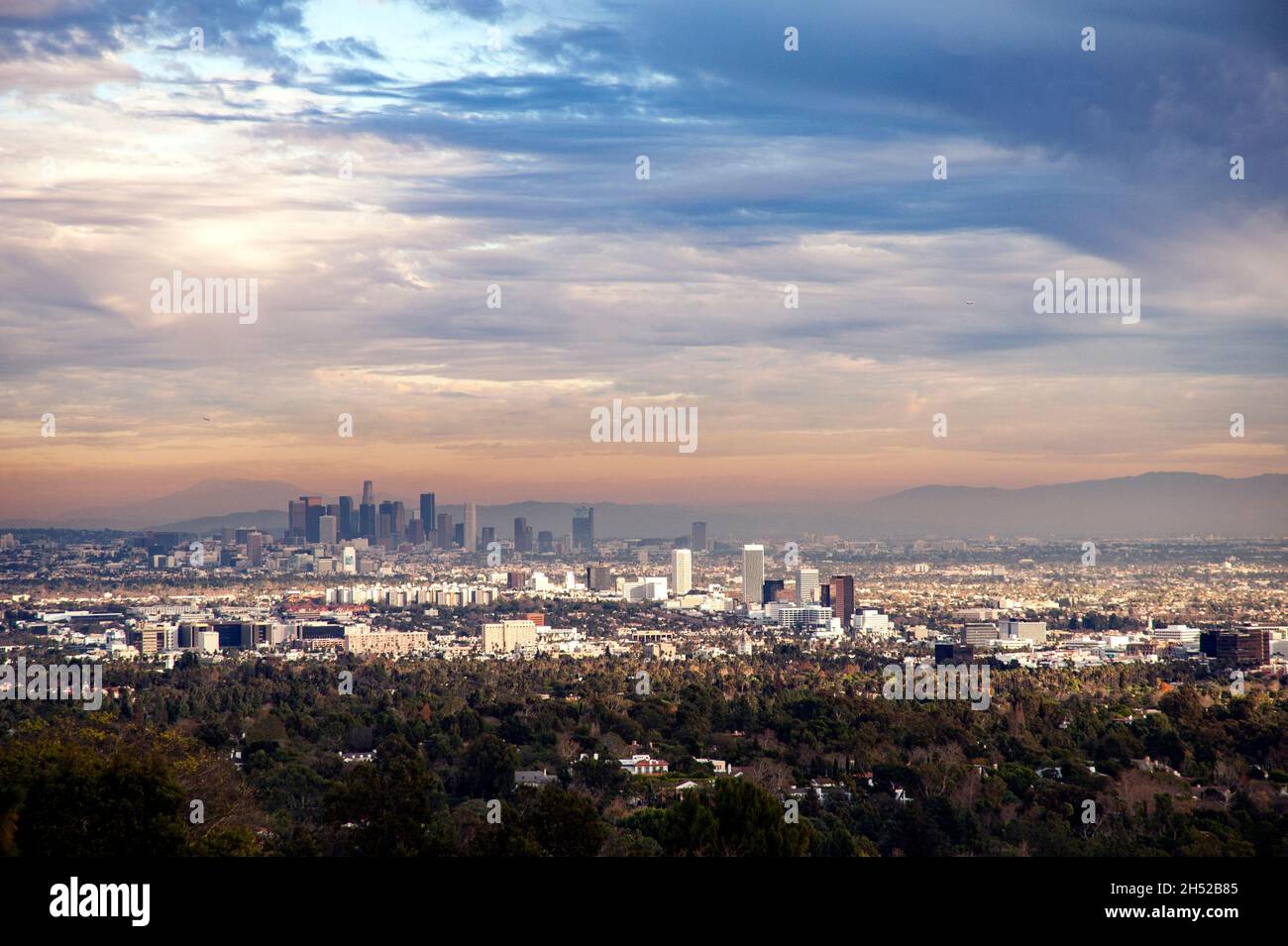 Downtown Los Angeles from the westside Stock Photo - Alamy