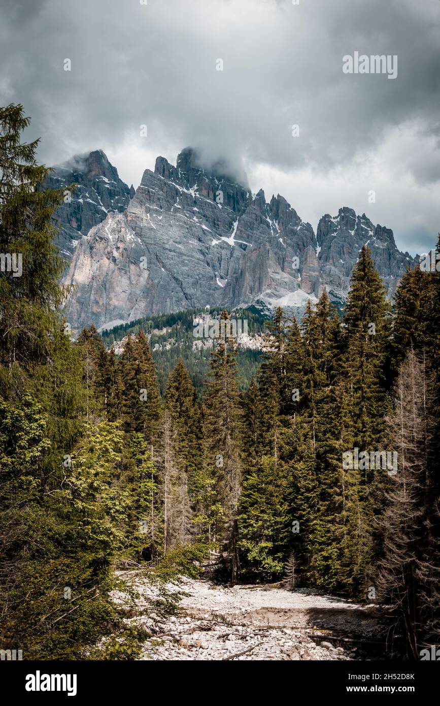 Mountain landscape in the Dolomites Italy Stock Photo - Alamy