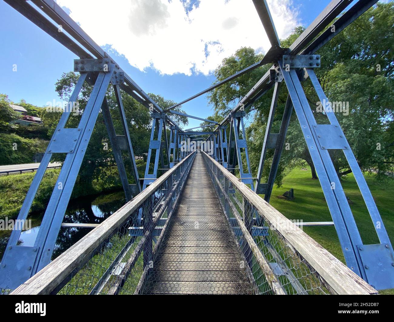 Paeroa to Waihi section of the Hauraki Rail Trail near the town of ...