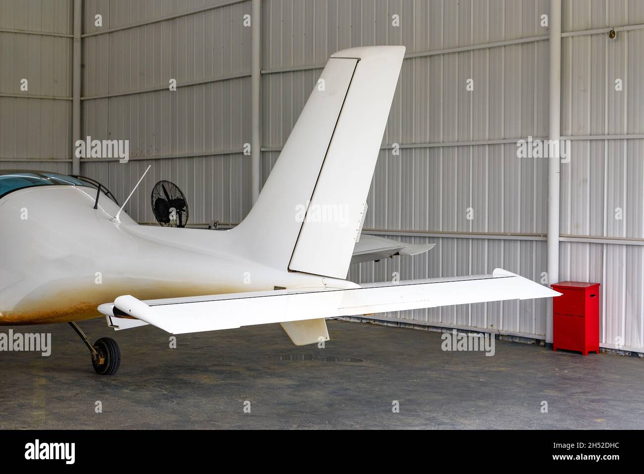 Close-up of part of the fuselage of a small aircraft Stock Photo - Alamy