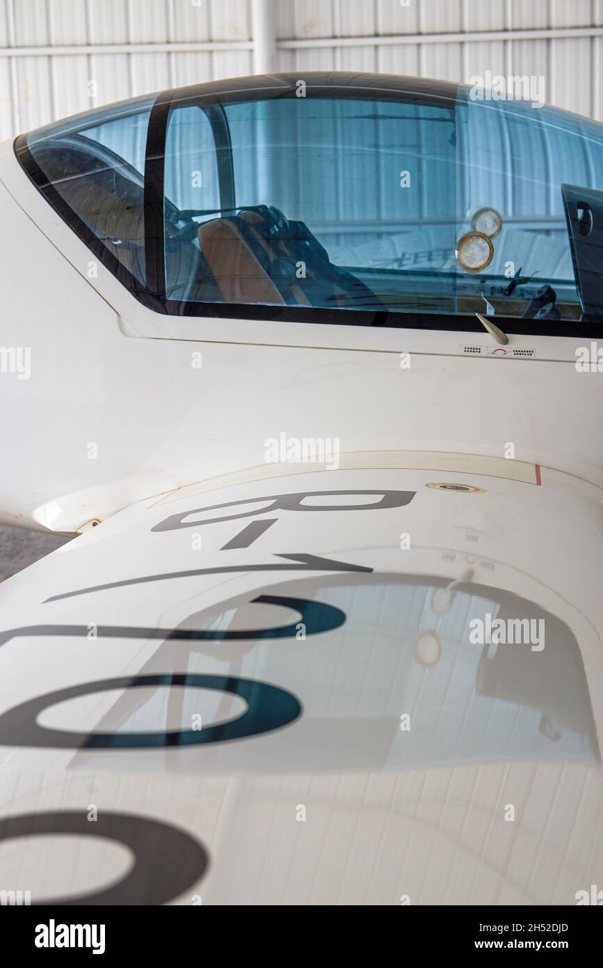 Close-up of part of the fuselage of a small aircraft Stock Photo - Alamy