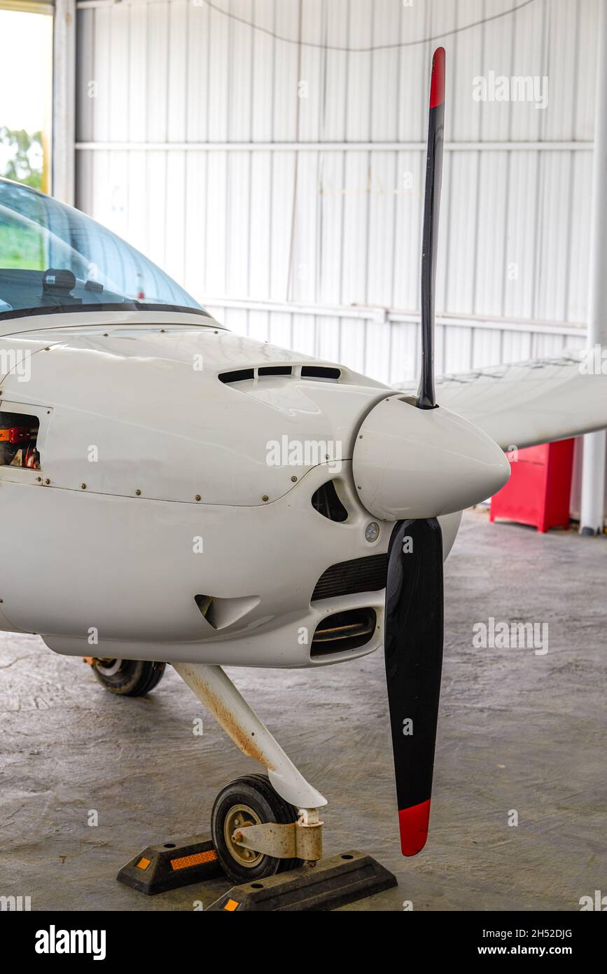 Close-up of part of the fuselage of a small aircraft Stock Photo - Alamy