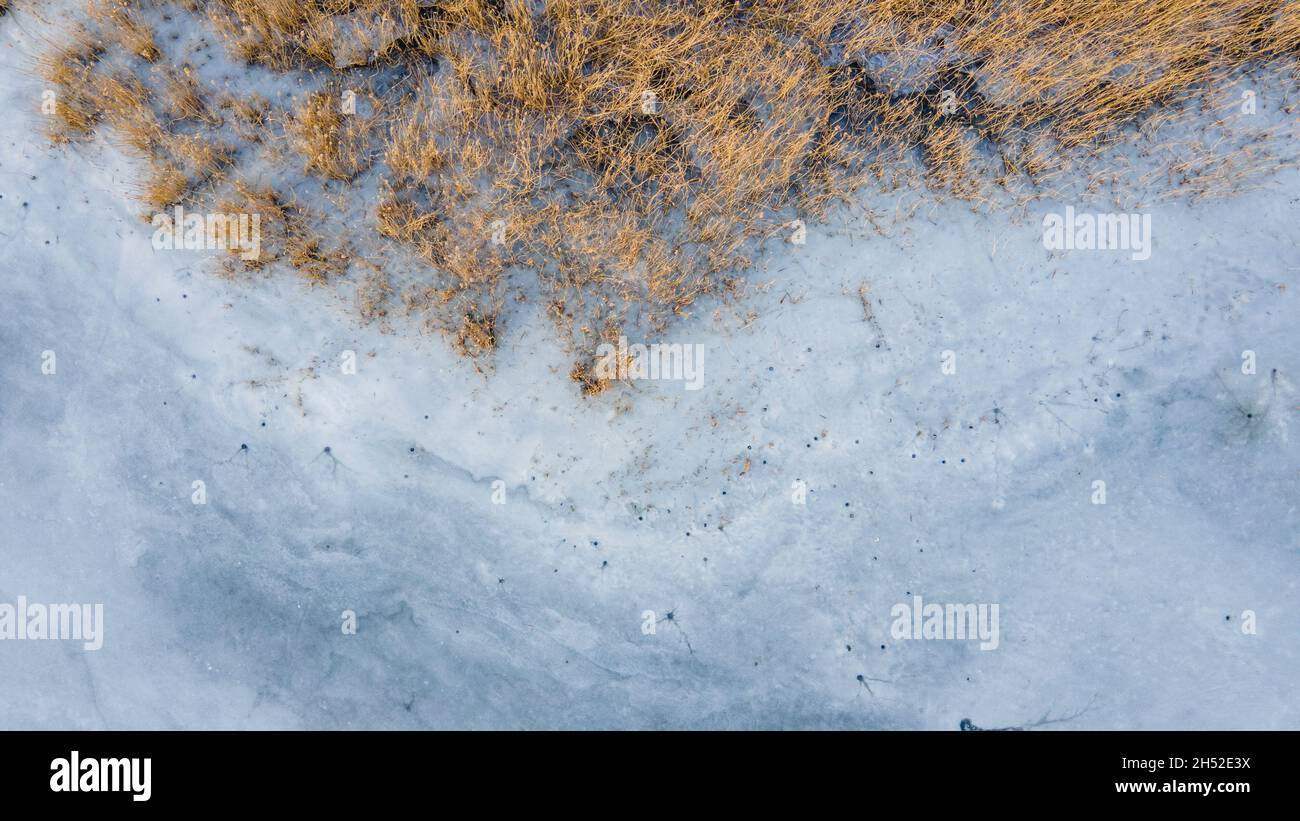 Overhead top view lake frozen hi-res stock photography and images - Alamy