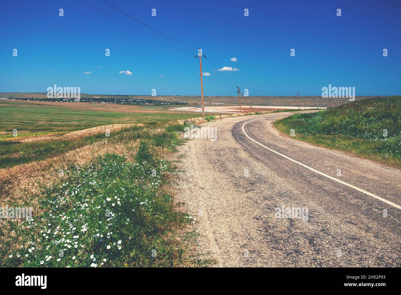 Repaired asphalt road in hi-res stock photography and images - Alamy