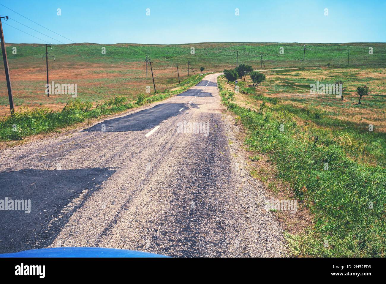 Repaired asphalt road in hi-res stock photography and images - Alamy