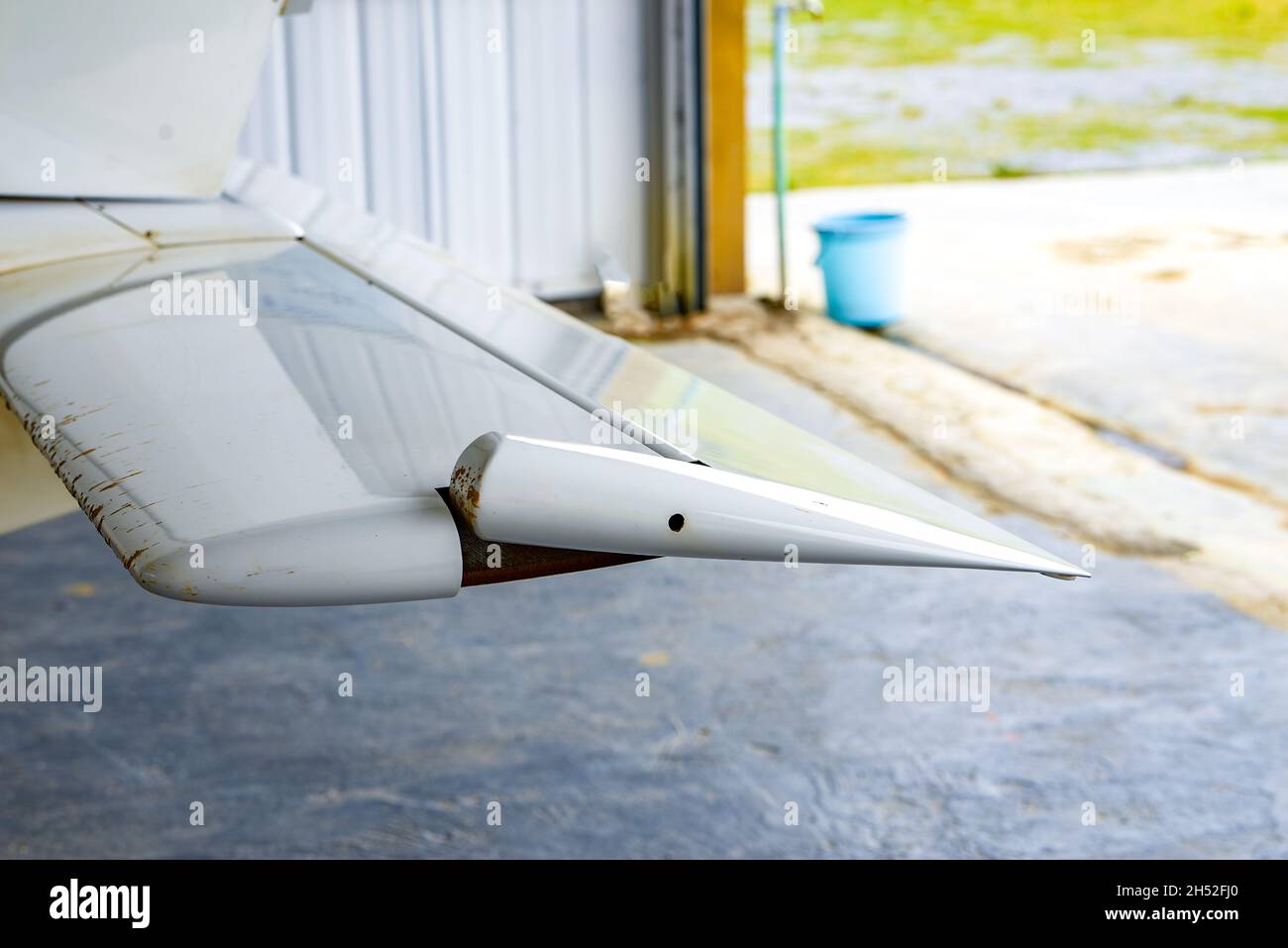 Close-up of part of the fuselage of a small aircraft Stock Photo - Alamy