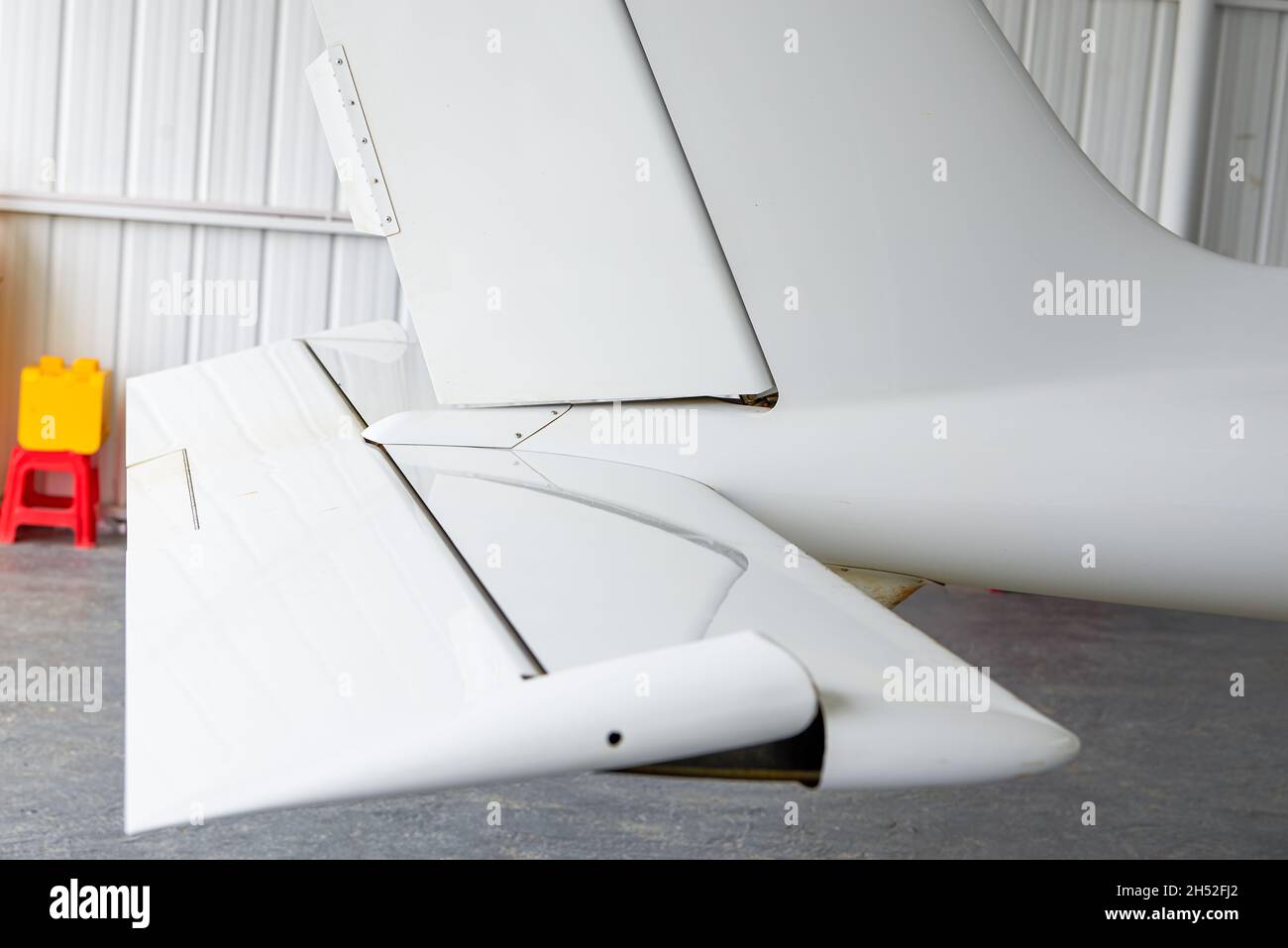 Close-up of part of the fuselage of a small aircraft Stock Photo - Alamy
