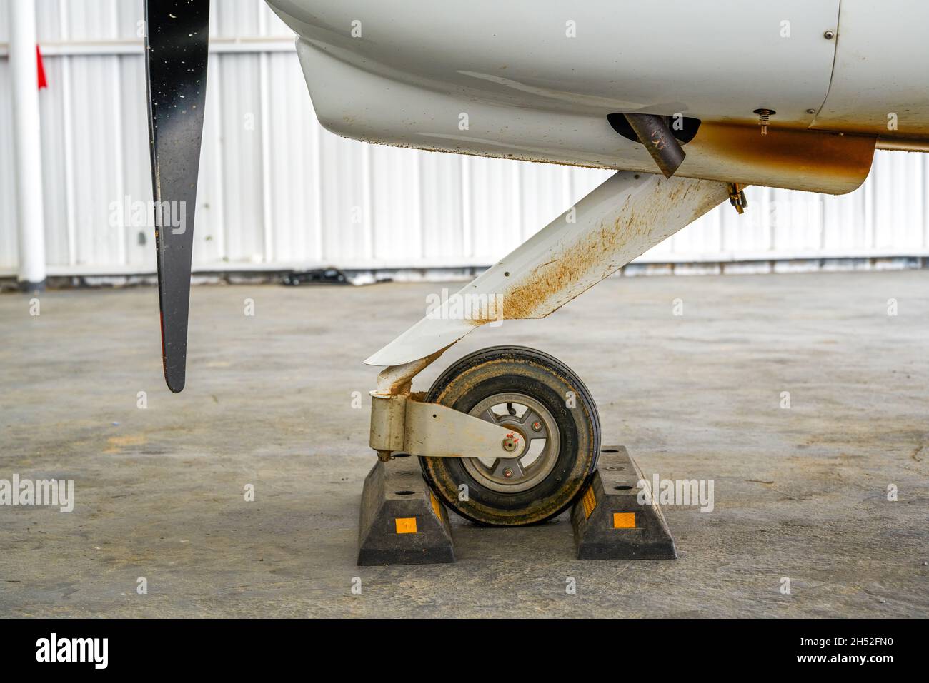 Close-up of part of the fuselage of a small aircraft Stock Photo - Alamy