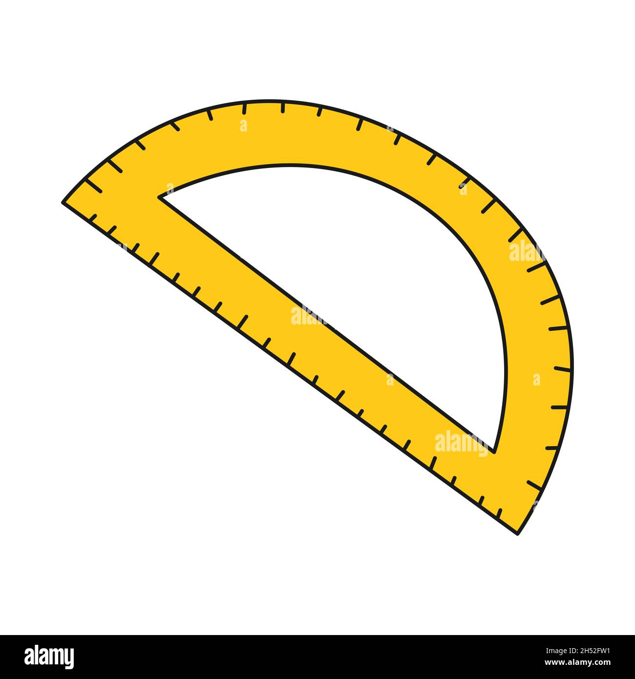 School ruler in Doodle style. illustration. isolated Stock Photo - Alamy