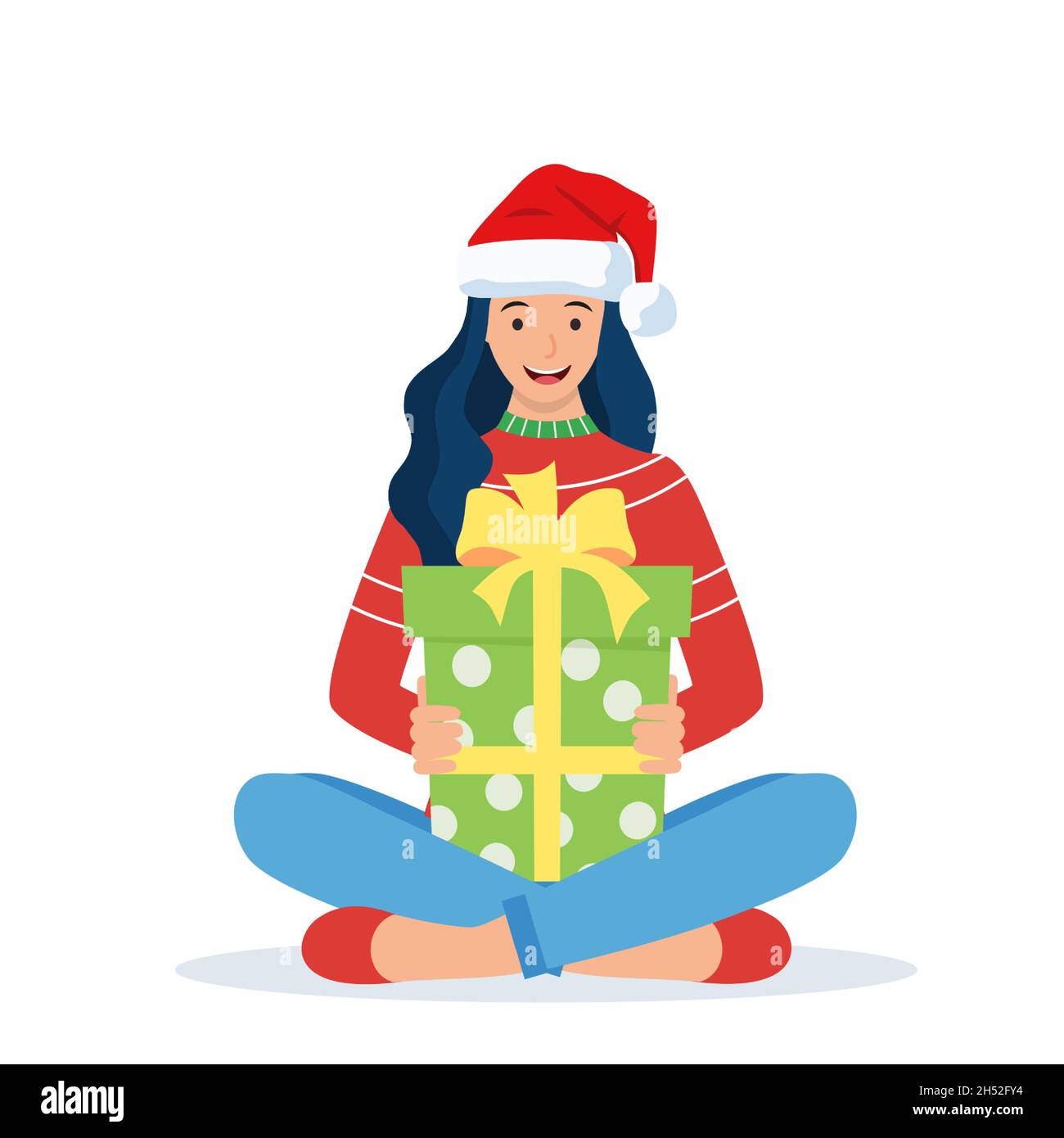 Sitting cross legged woman Stock Vector Images - Alamy