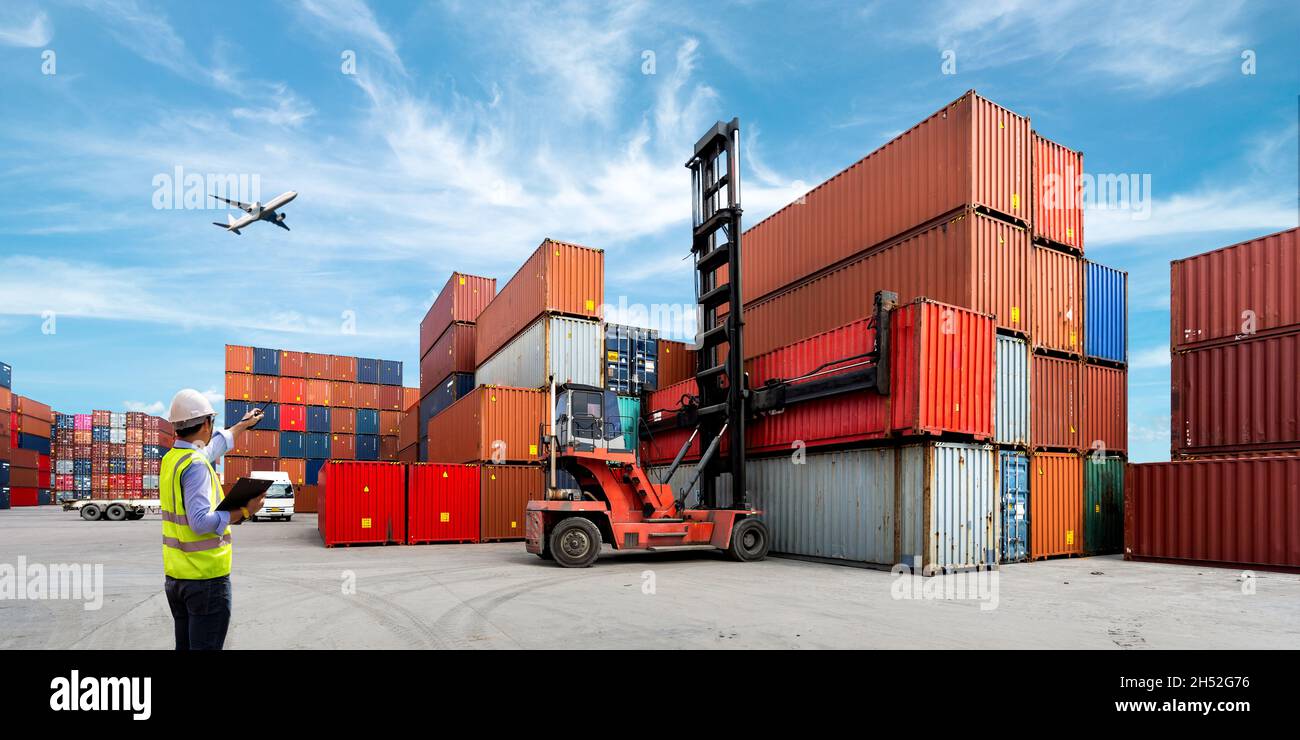 Container Cargo freight ship for Logistic Import Export Stock Photo - Alamy