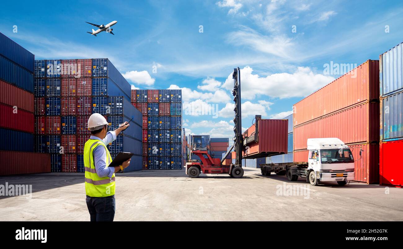 Container Cargo freight ship for Logistic Import Export Stock Photo - Alamy