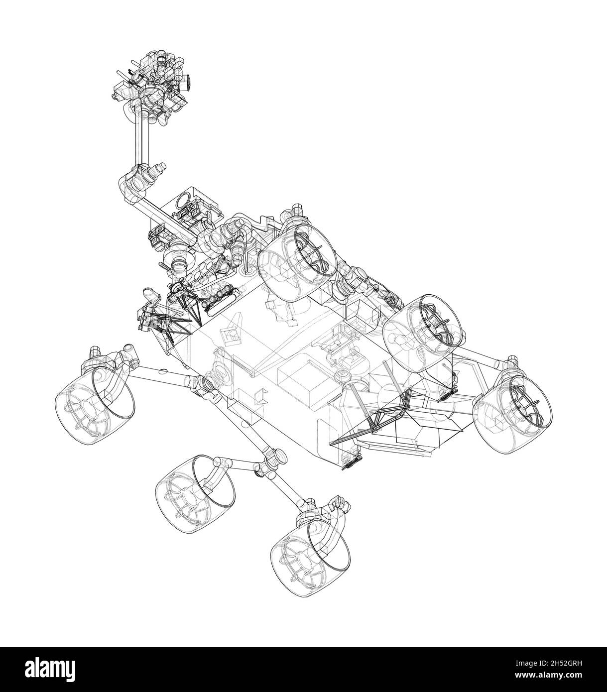 Mars Rover. Vector rendering of 3d Stock Vector Image & Art - Alamy