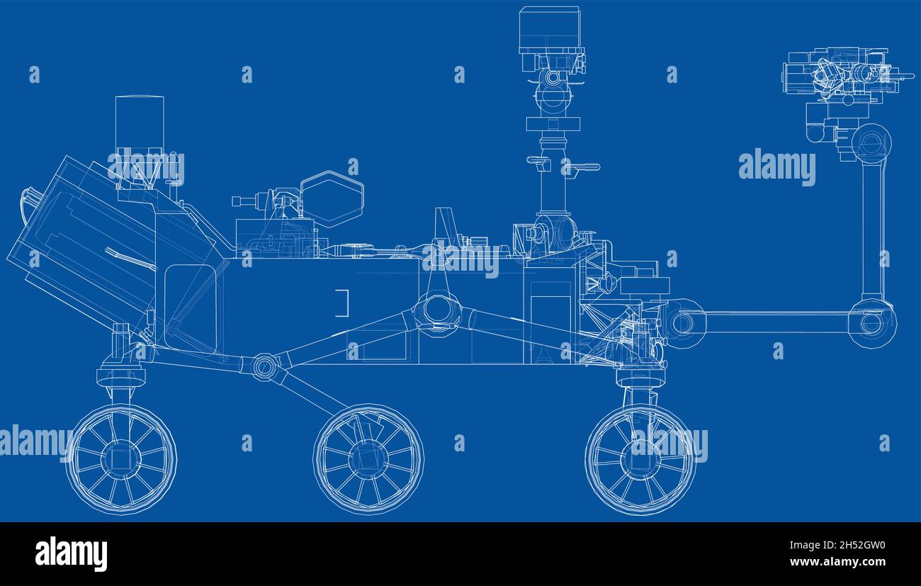 Mars Rover. Vector rendering of 3d Stock Vector Image & Art - Alamy