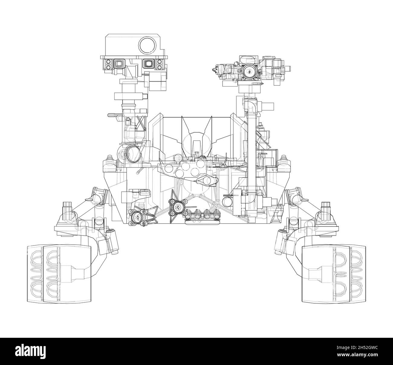 Mars Rover. Vector rendering of 3d Stock Vector Image & Art - Alamy