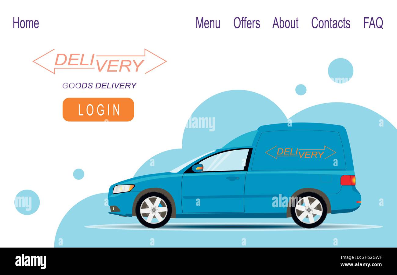Fast delivery of small-sized cargo. Web banner design Stock Vector ...
