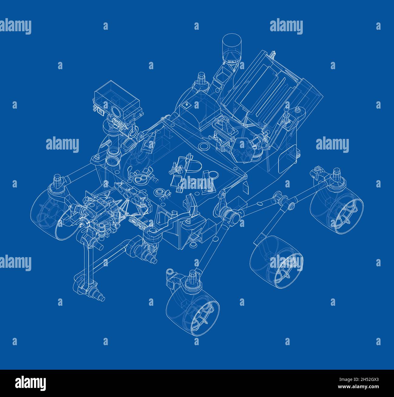 Mars Rover. Vector rendering of 3d Stock Vector Image & Art - Alamy