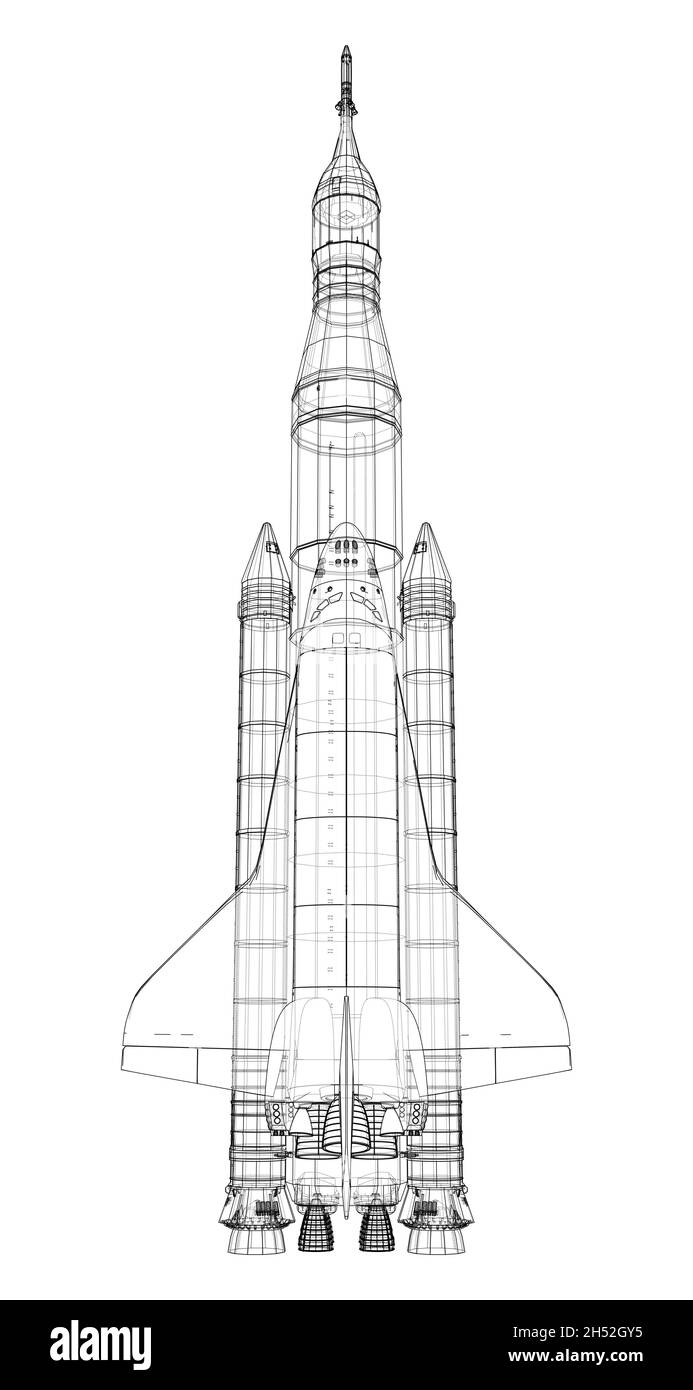 Rocket carrying space shuttle Stock Vector Image & Art - Alamy