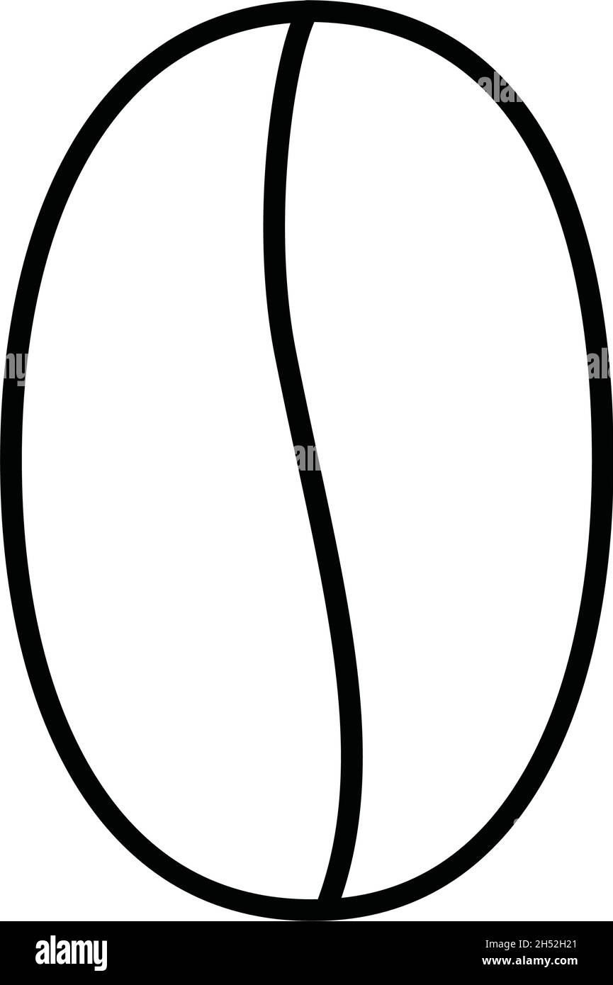 coffee bean line icon vector illustration isolated on white background ...