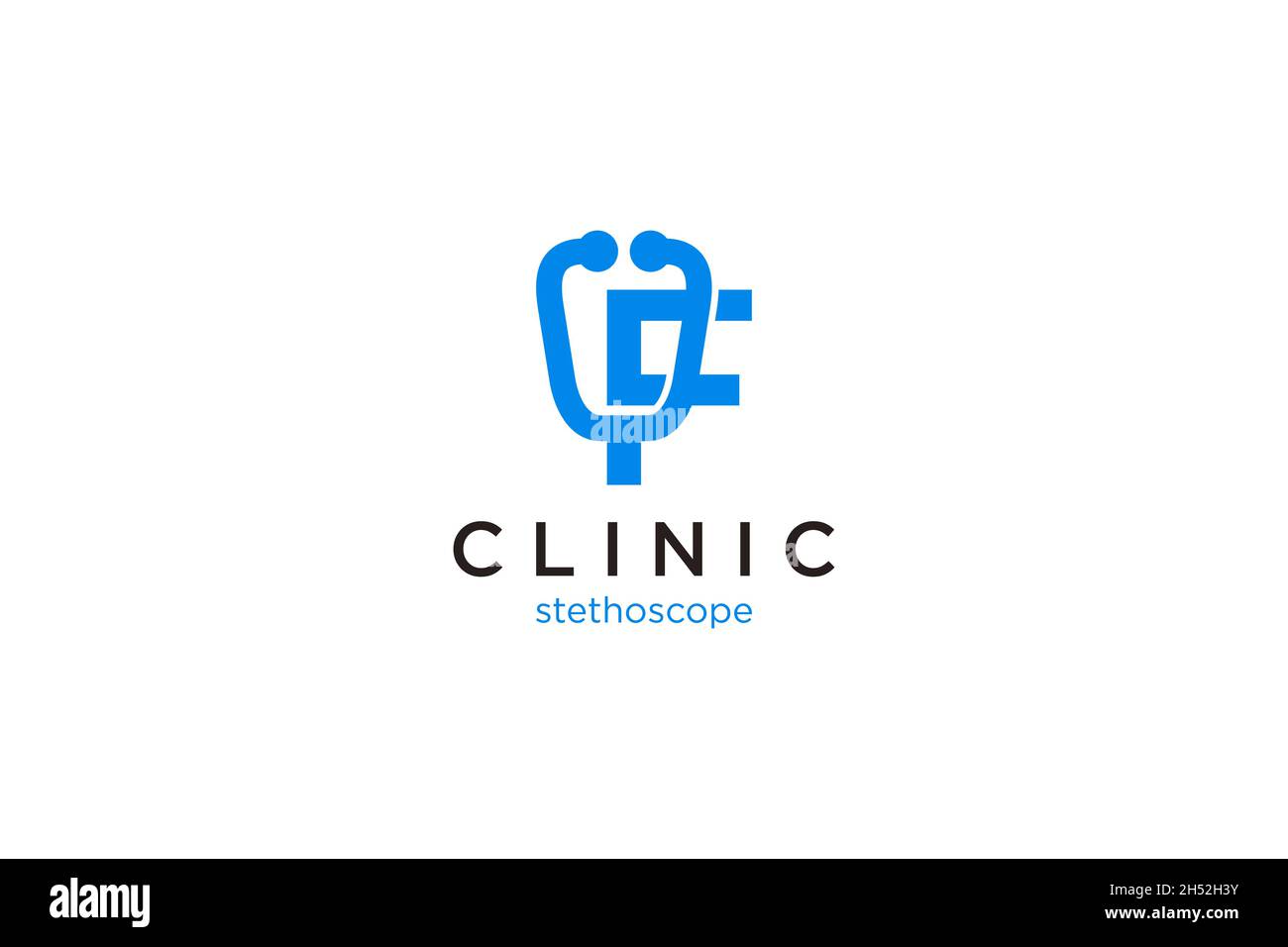 Letter F Logo with stethoscope for medical and pharmacy vector Stock ...