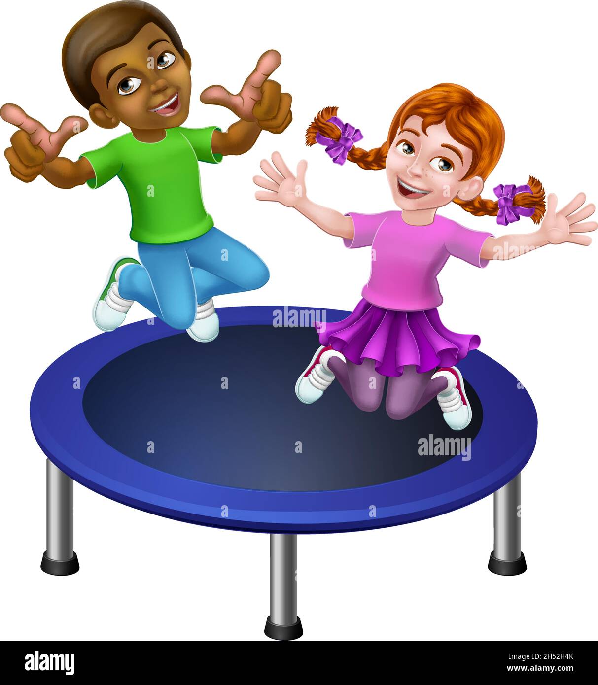 Children Trampoline Clipart