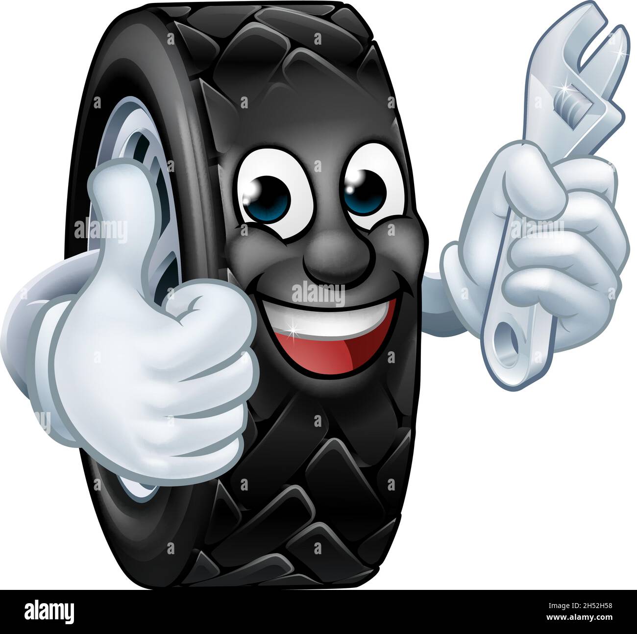 Tyre Cartoon Car Mechanic Service Mascot Stock Vector Image & Art - Alamy