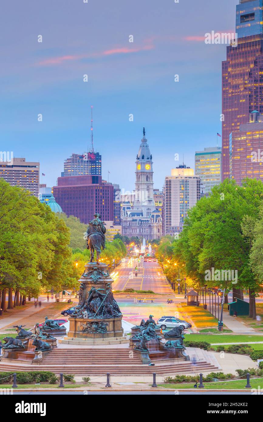 Cityscape of downtown skyline Philadelphia in Pennsylvania, USA Stock ...