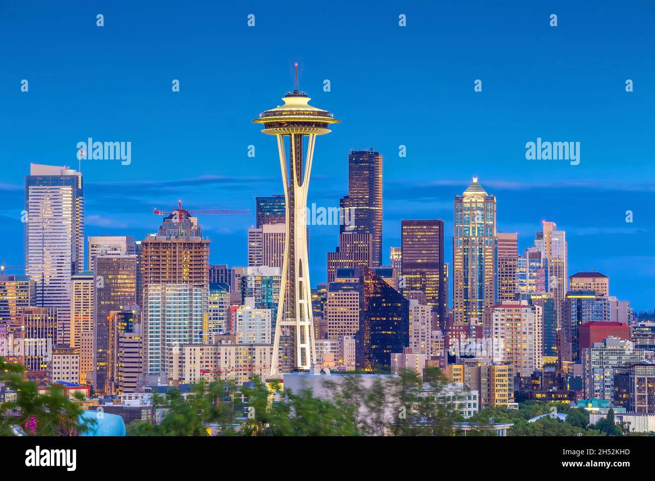 Seattle city downtown skyline cityscape in Washington State, USA Stock ...