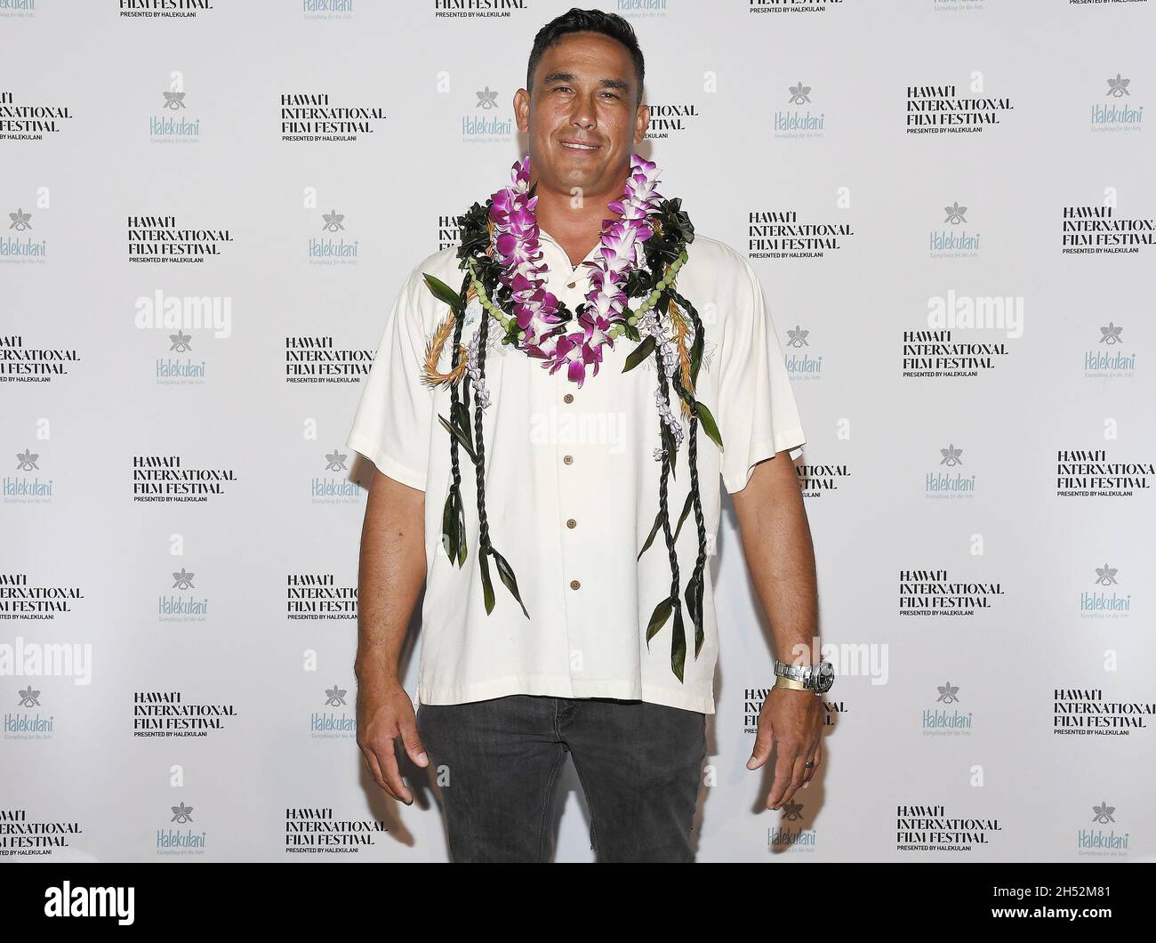 World Longboard Champion Surfer Duane DeSoto arrives at the 41st Hawai ...