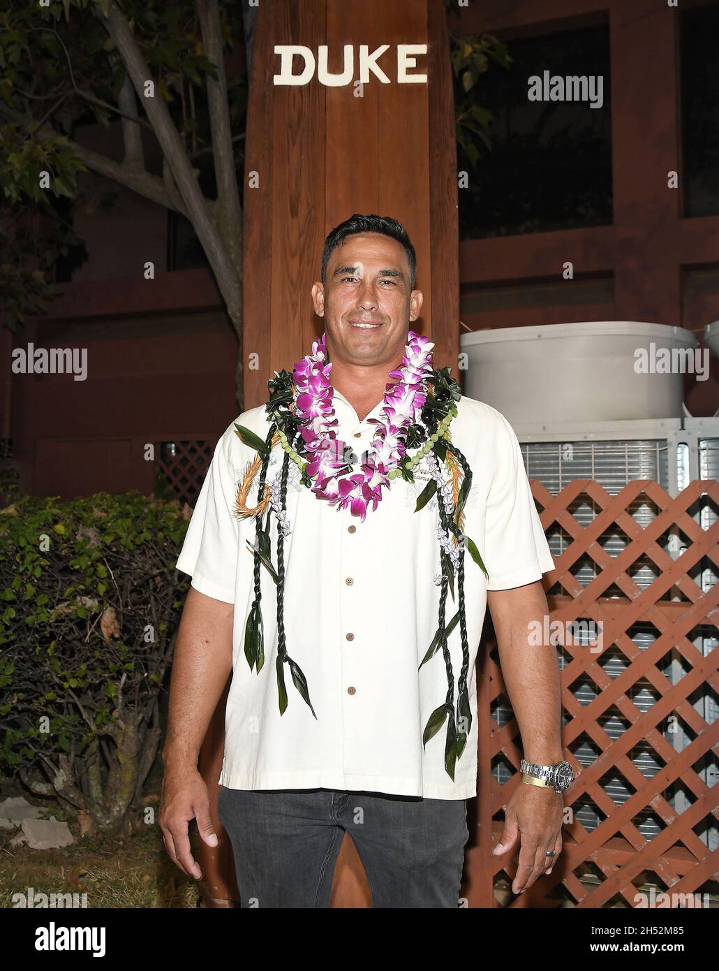 World Longboard Champion Surfer Duane DeSoto arrives at the 41st Hawai ...